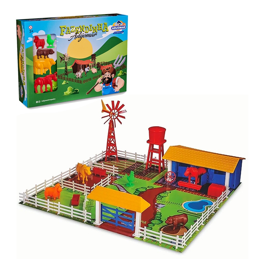Fazendinha Brinquedo De Monta Adijomar Com Animais 3 Anos | Shopee Brasil