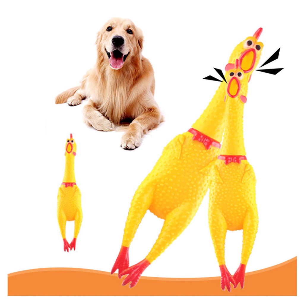 Brinquedo Pet Para Cachorro Frango De Plastico Com Som Dog 16cm ...