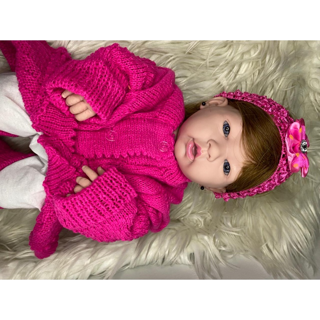 Bebê Reborn Pink 100% Silicone 24 Itens - Igualzinha a foto | Shopee Brasil