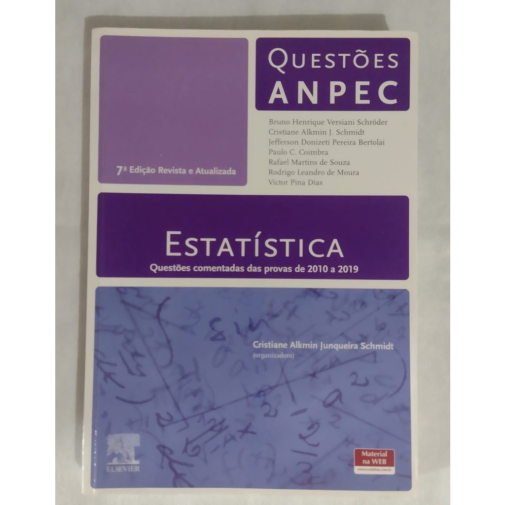 Estatística - Questões Anpec: Questões Comentadas das Provas de 2010 a 2019 | Shopee Brasil