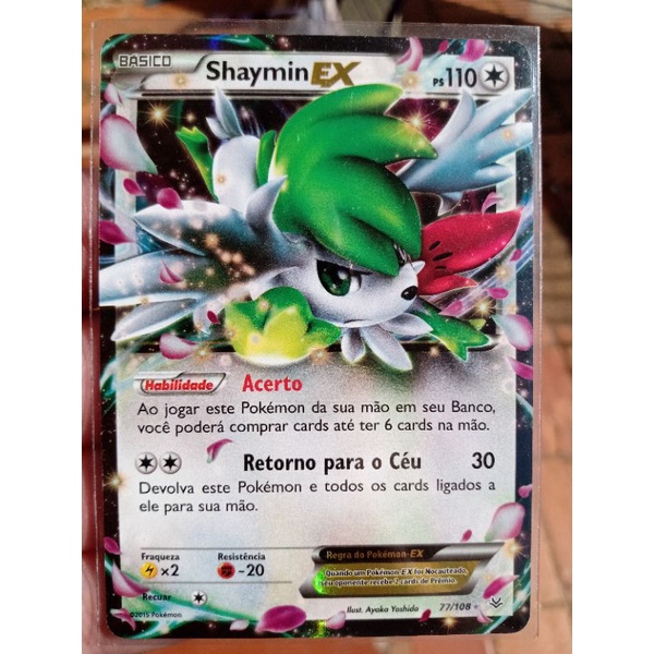 Carta Pokemon Shaymin EX Original Copag | Shopee Brasil