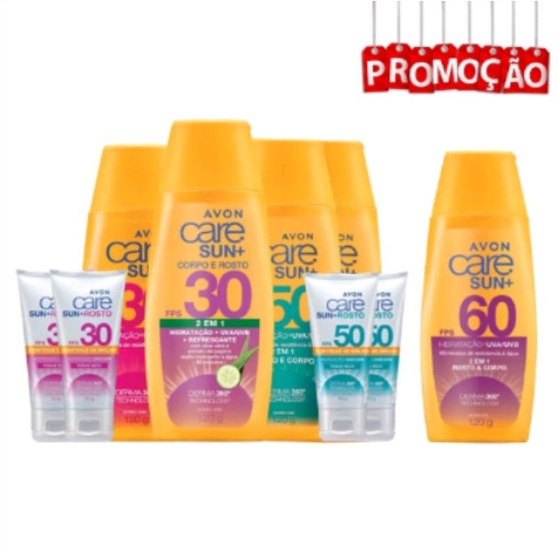 Avon Care Sun Protetor Solar Facial e Corporal | Shopee Brasil