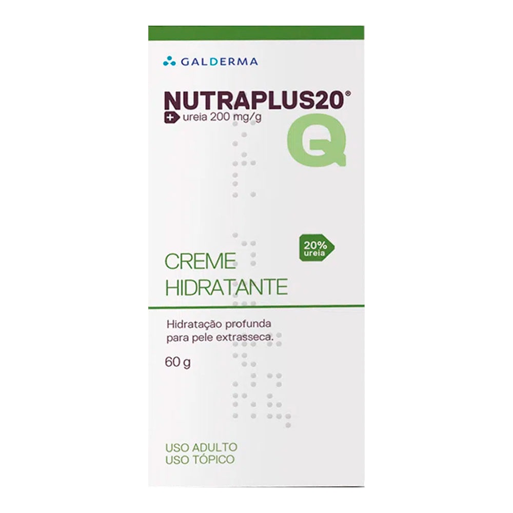 Nutraplus Q Ureia 200mg/g Creme Hidratante 20% Ureia Galderma 60g ...