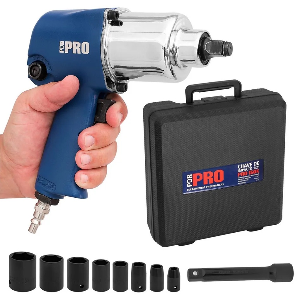 Chave De Impacto Parafusadeira Pneumática 1/2 Com Torque Máximo Reverso ...