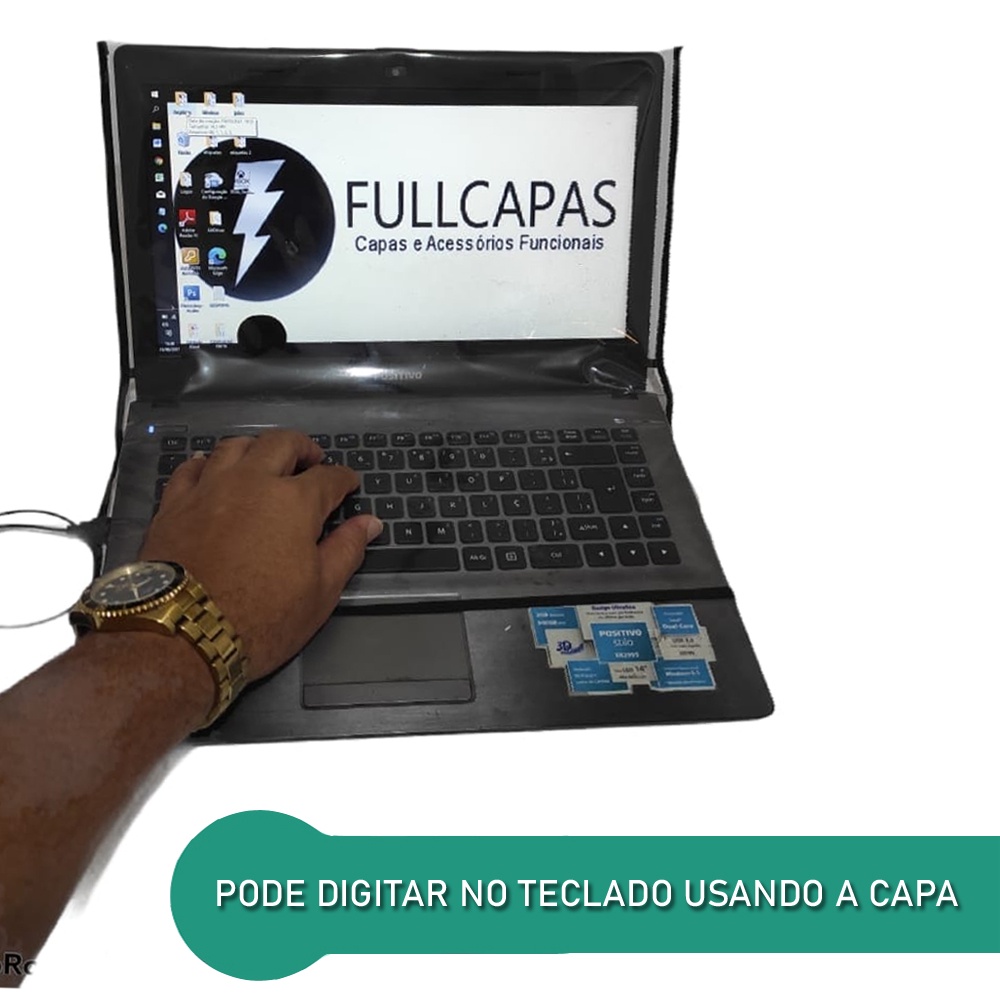 Capa Case Para Notebook Qualquer Marca Transparente Impermeável ...