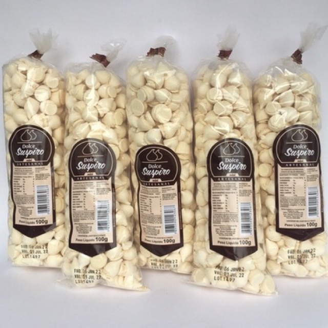 Suspiro Mini Tradicional (700 unidades) kit c/5 pcts de 100g | Shopee ...