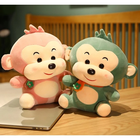 Brinquedo Boneco Macaco de Pelúcia com Cachecol Colorido 23cm Plush ...