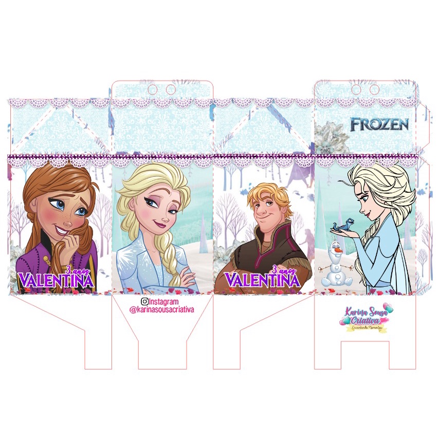 10 Caixas Milk Personalizada - Frozen 2 desenho - Lembrancinha Infantil ...