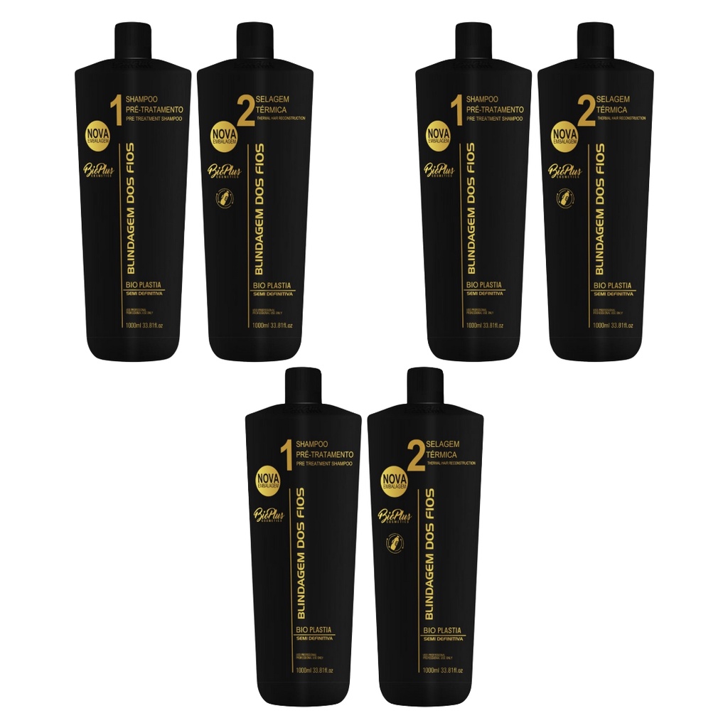 Combo Blindagem Dos Fios 3 Shampoo + 3 Ativo Bio Plus | Shopee Brasil