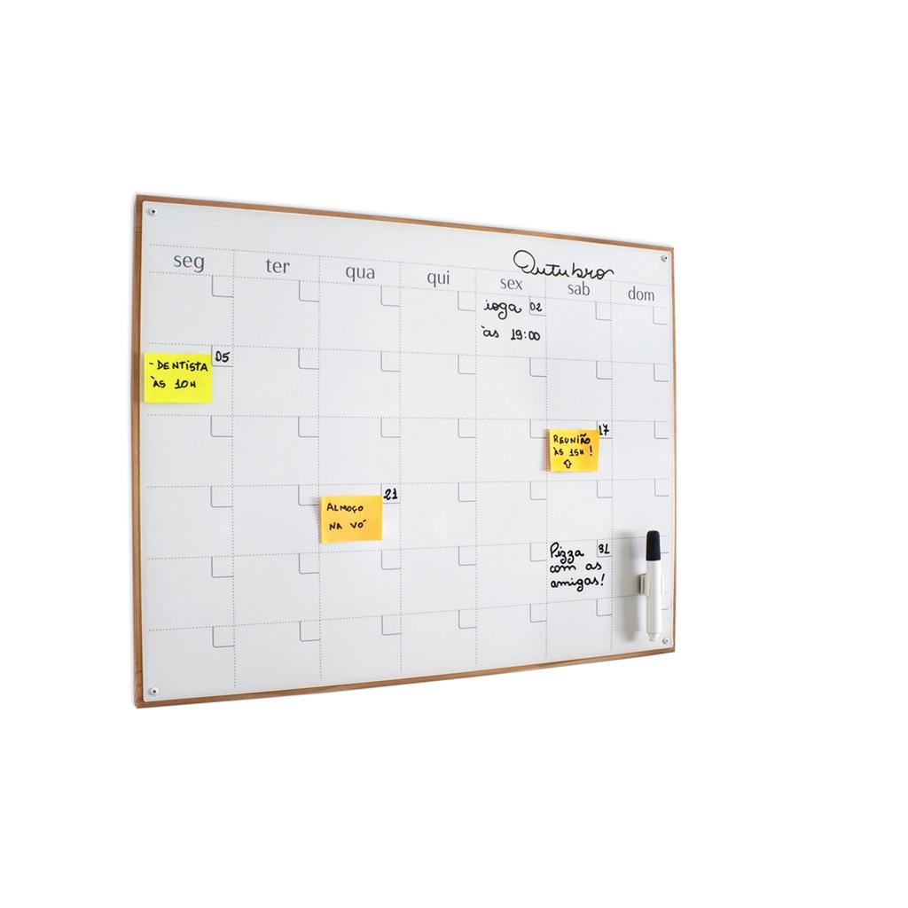 Painel Planner Quadro Calendário Mês Magnético 40X50CM | Shopee Brasil