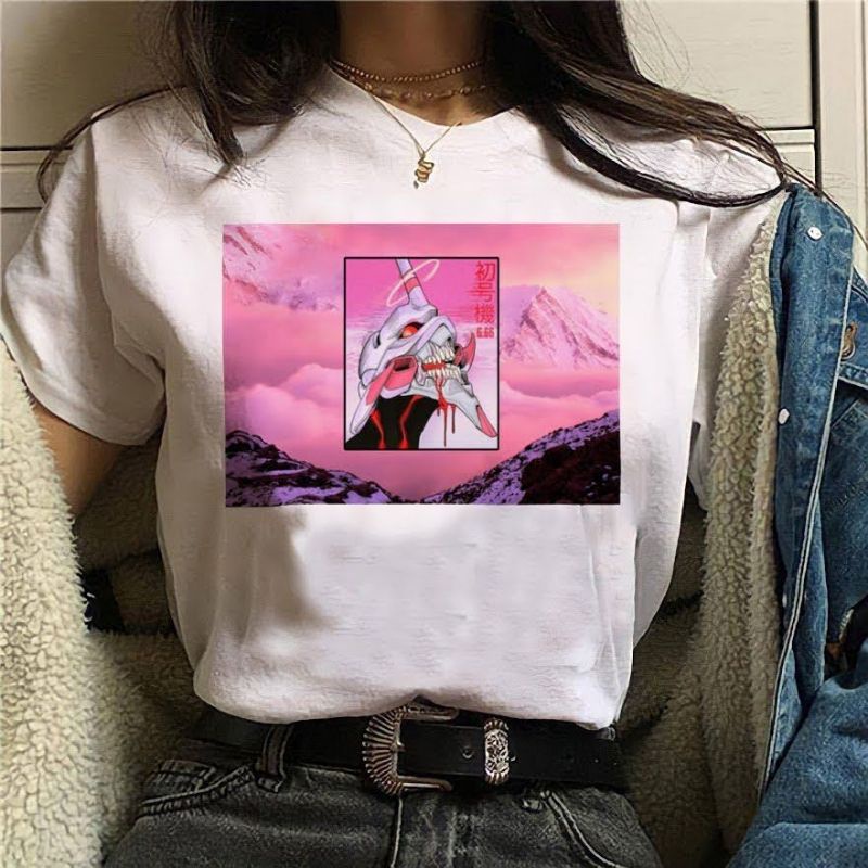 Camiseta Anime Neon Genesis Evangelion Vaporwave Harajuku Unissex ... Camiseta Anime Neon Genesis Evangelion Vaporwave Harajuku Unissex ...