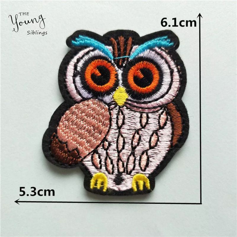 Adesivo de Roupa Aplique Patch Bordado Termocolante Remendo Coruja | Shopee Brasil