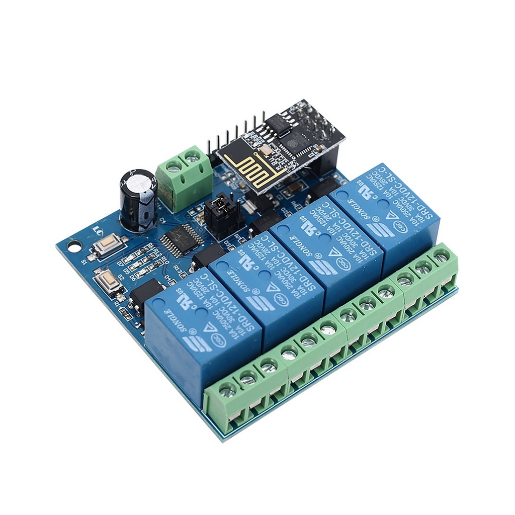 Módulo Relé 4 Canais com ESP8266 Wifi IOT (12V) | Shopee Brasil