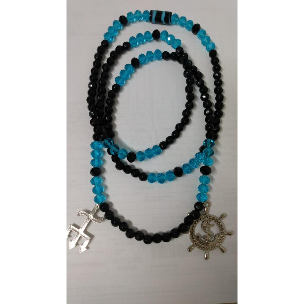 Guia Fio Colar Exu do Mar Pirata 60cm umbanda candomble | Shopee Brasil