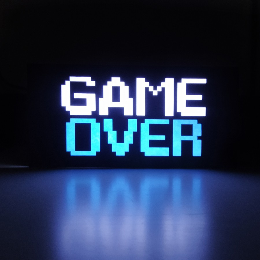 Luminária de mesa Gamer Game Over Led Bivolt | Shopee Brasil
