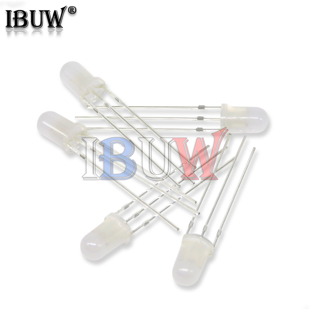 100PCS LED 3MM 5MM Rodada Diffused Red & Green Duas Cores Anode Comum cathode Diodo Emissor De ...