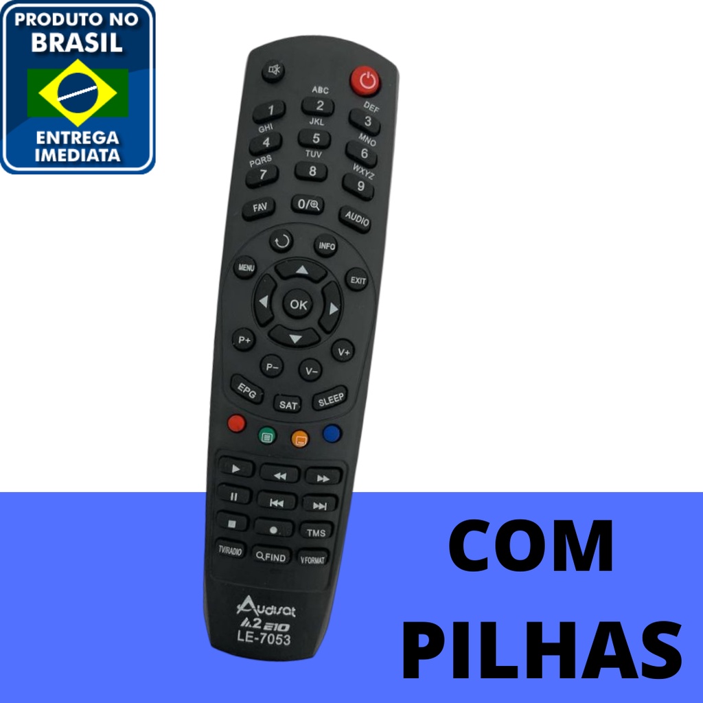 Controle Remoto Receptor Audisat LE-7053 | Shopee Brasil