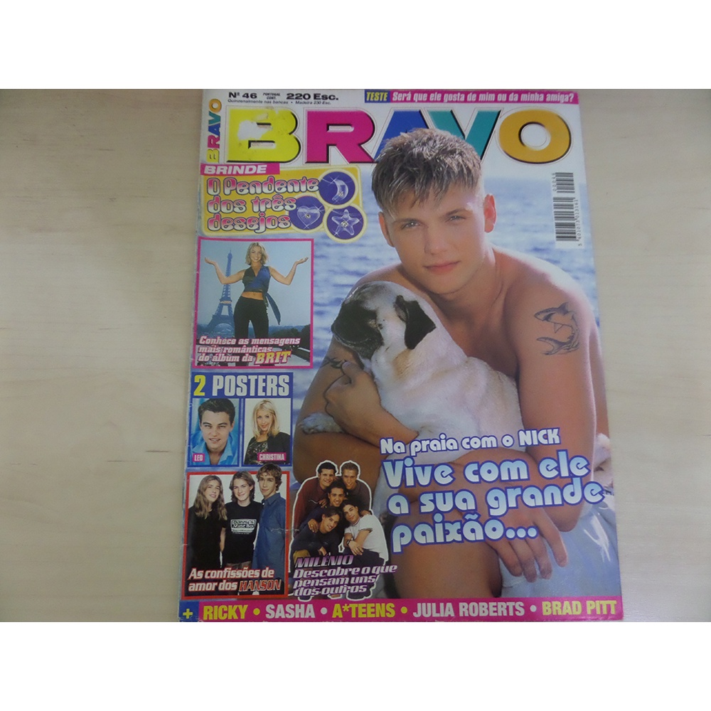 Revista Bravo Portugal importada Backstreet Boys Hanson Britney Spears Nick Carter | Shopee Brasil