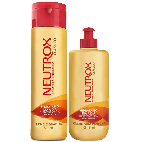 Kit Condicionador Neutrox Clássico 500ml + Creme De Pentear Neutrox ...