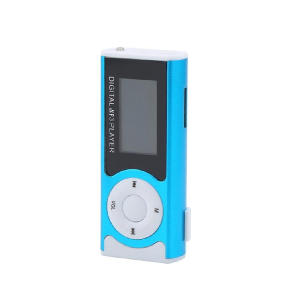 Blue MP3 Light Clip With Screen Mp3 Digital Music Playing Music Player ...