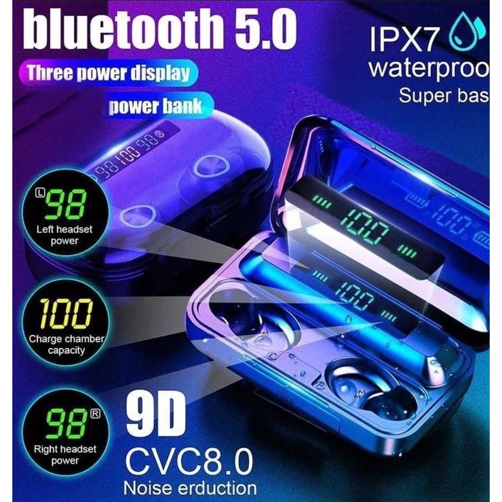 Fone De Ouvido Original Bluetooth F9 Tws Shopee Brasil