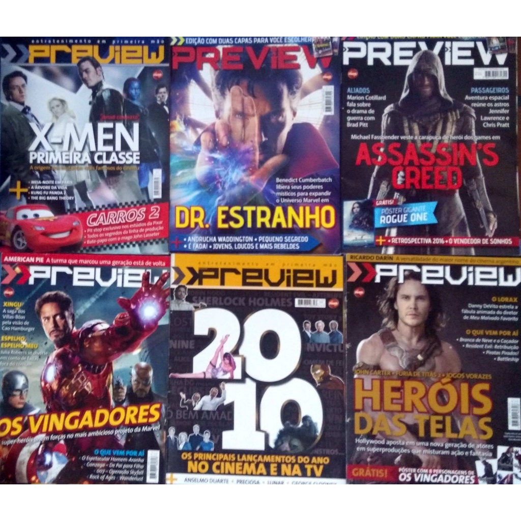 Revista Preview - Lote Com 47 Revistas Sobre Cinema, Dvd e Blu-ray ...