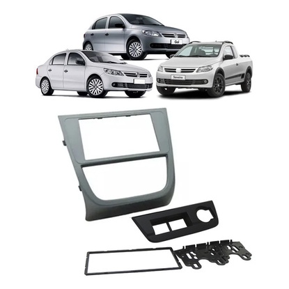 Moldura Painel DVD 2 Din MP5 Central Multimidia VW Gol Saveiro Voyage G5 Grafite | Shopee Brasil