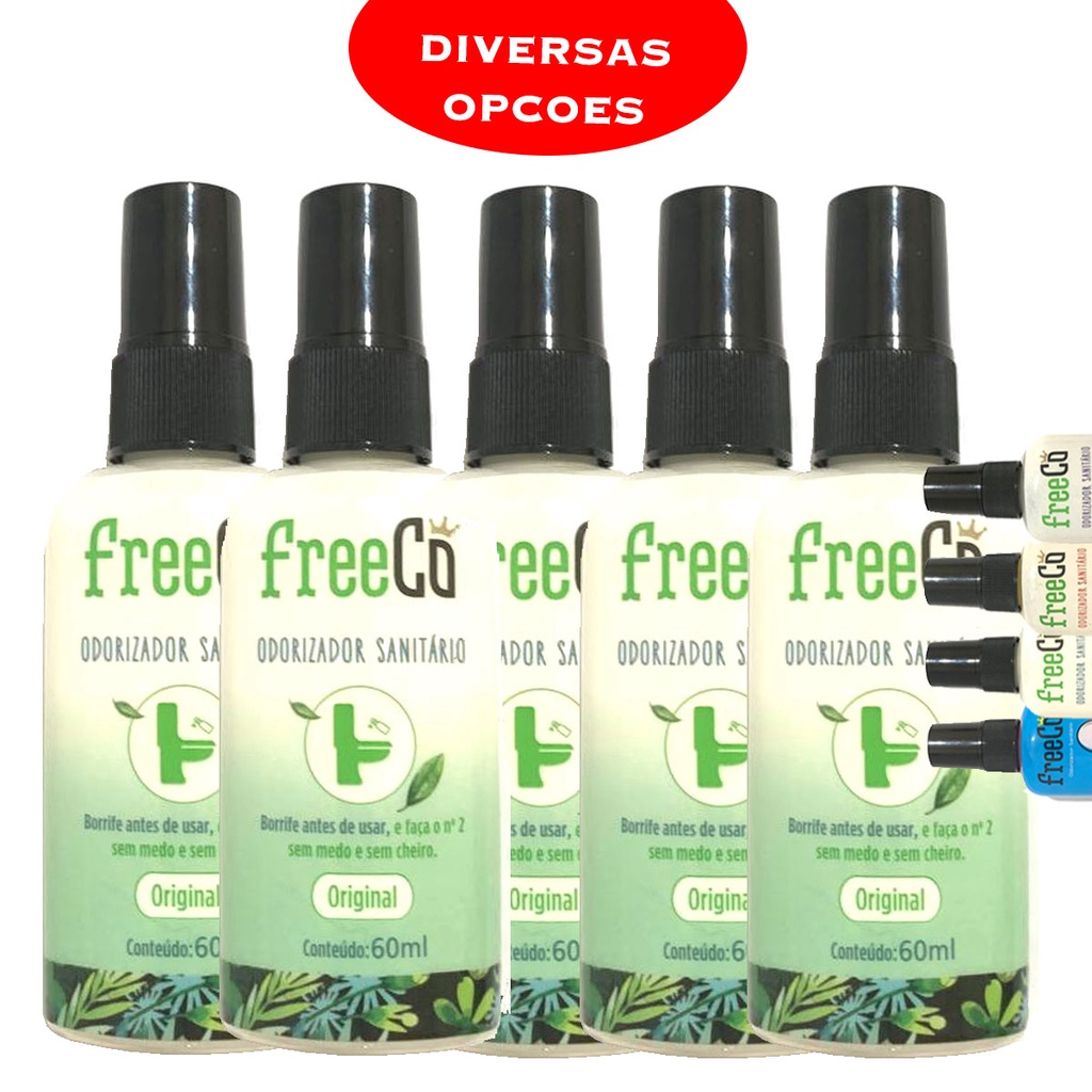 Kit 5 Spray Bloqueador De Odores Free Co Eliminador Freeco Tradicional ...
