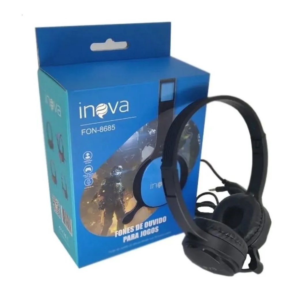 Fone Gamer Inova 8685 Custo Beneficio Headset Estéreo P2 | Shopee Brasil