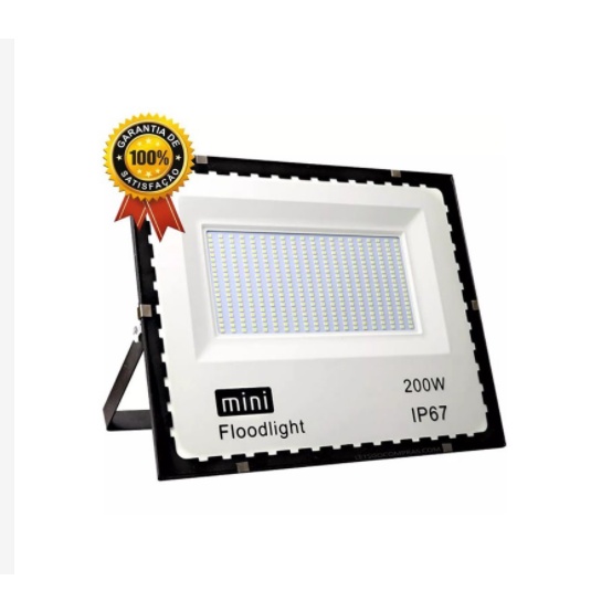 Refletor Led 200w Holofote bivolt Prova Dágua Ip66 Branco Frio | Shopee Brasil