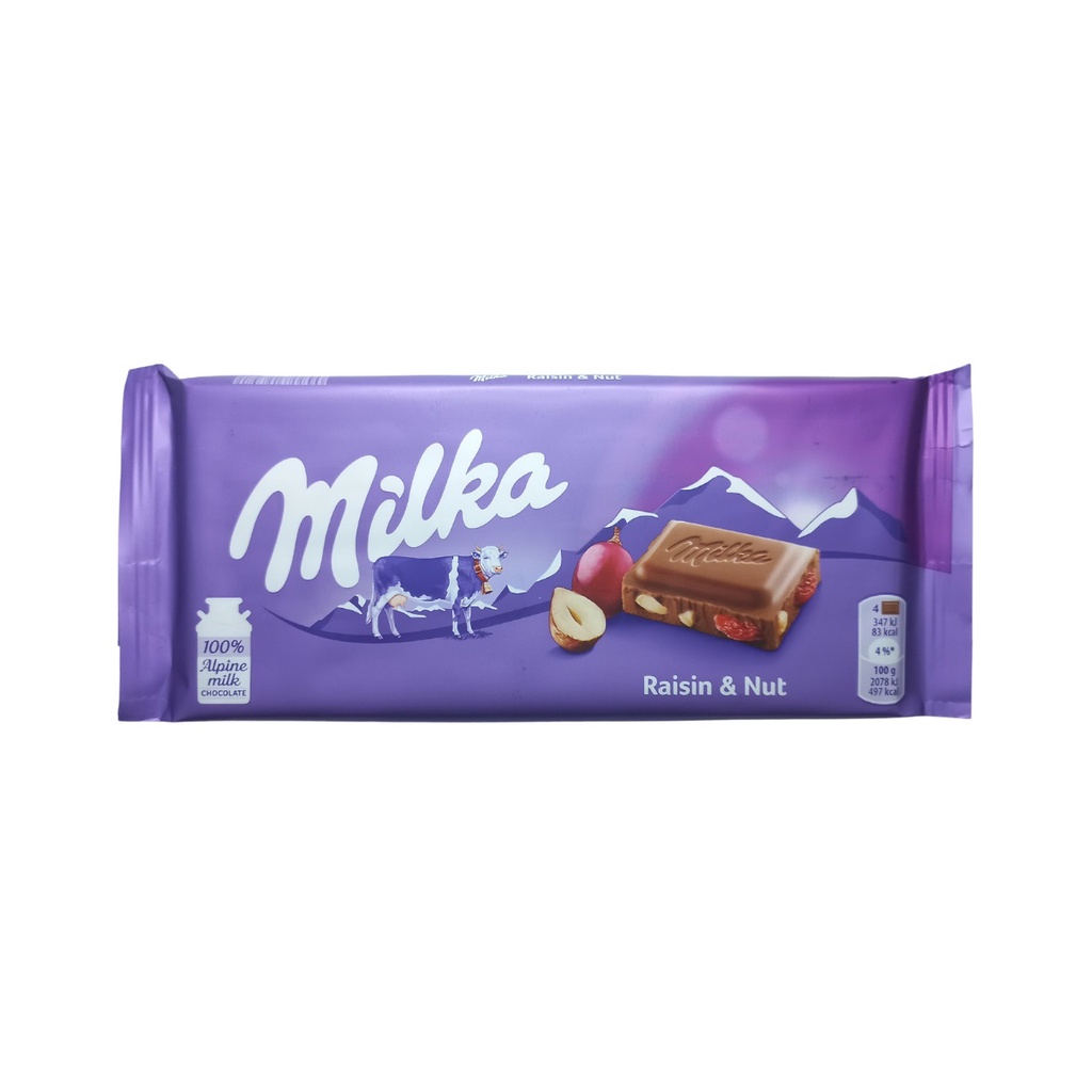 Milka Raisins & Nuts 100G - Chocolate importado | Shopee Brasil