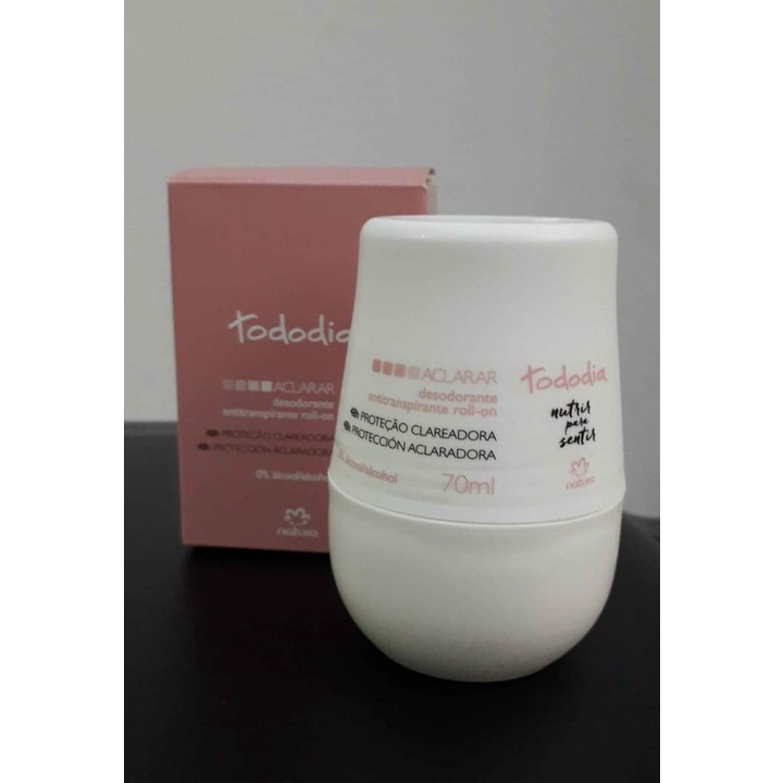Desodorante Antitranspirante Roll-On Clareador Tododia Aclarar Natura - 70 ML | Shopee Brasil