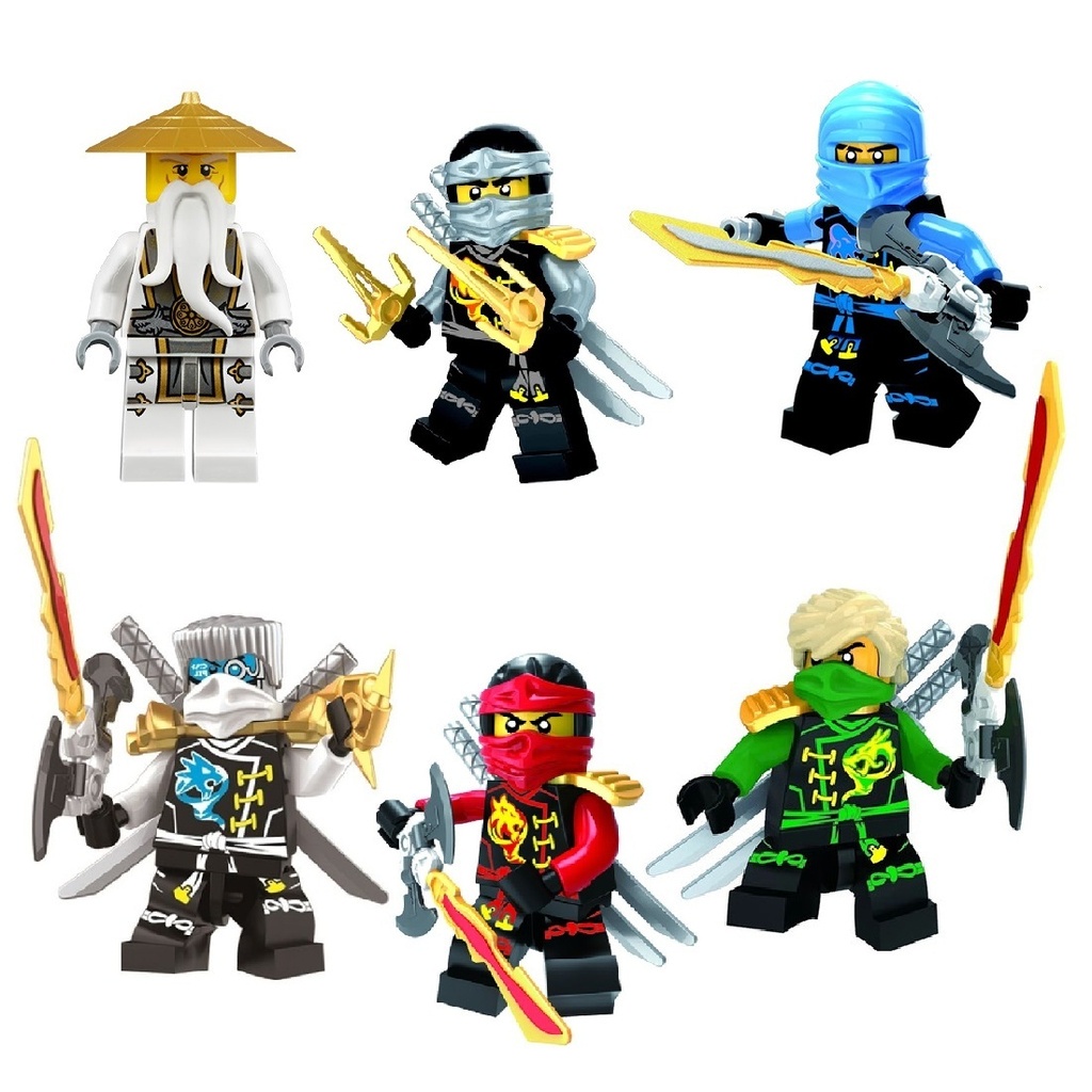 Bloco De Montar Ninjago Blocks Kit Com 6 Personagens | Shopee Brasil