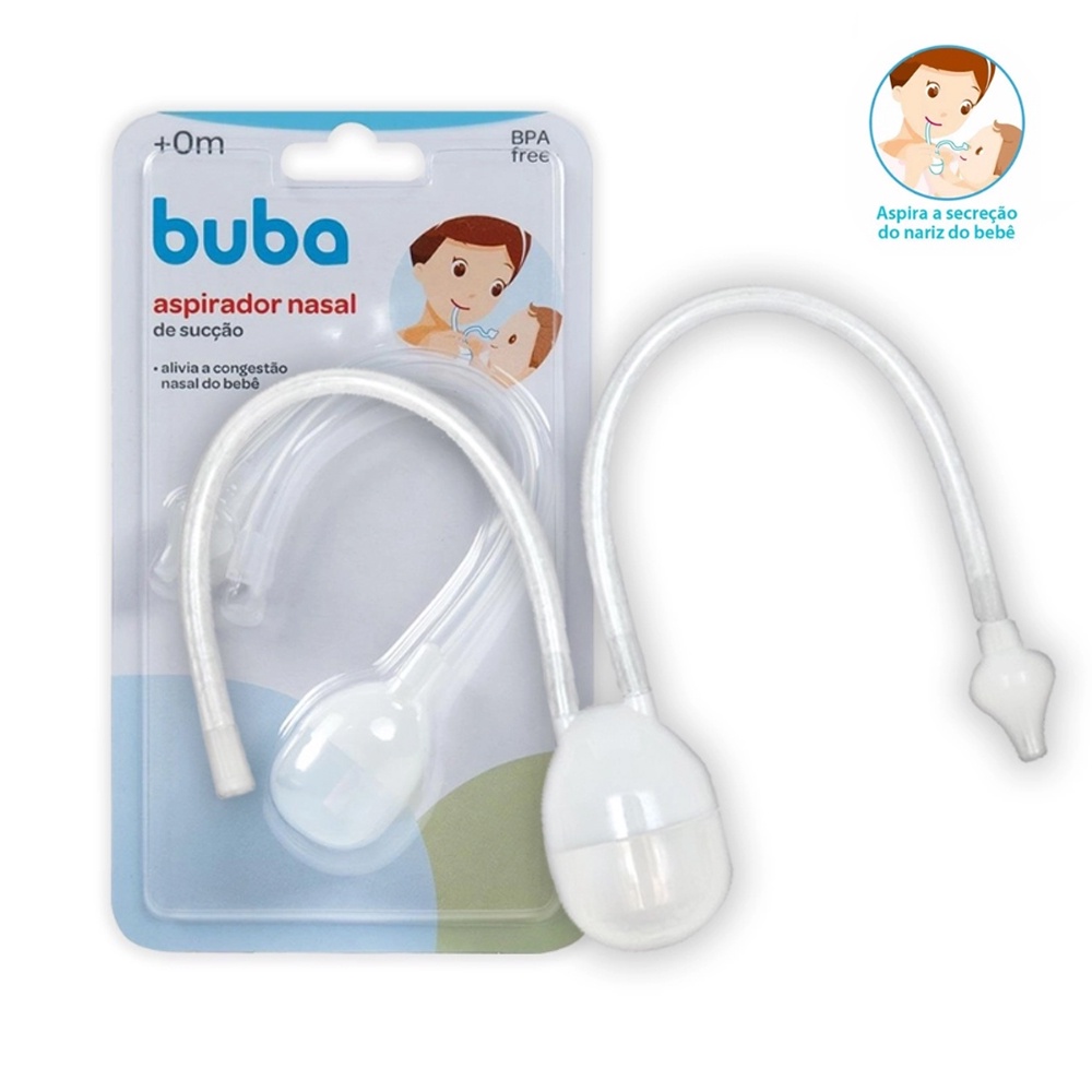 Aspirador Nasal Bebe Infantil Higiene Nariz Sugador Buba | Shopee Brasil