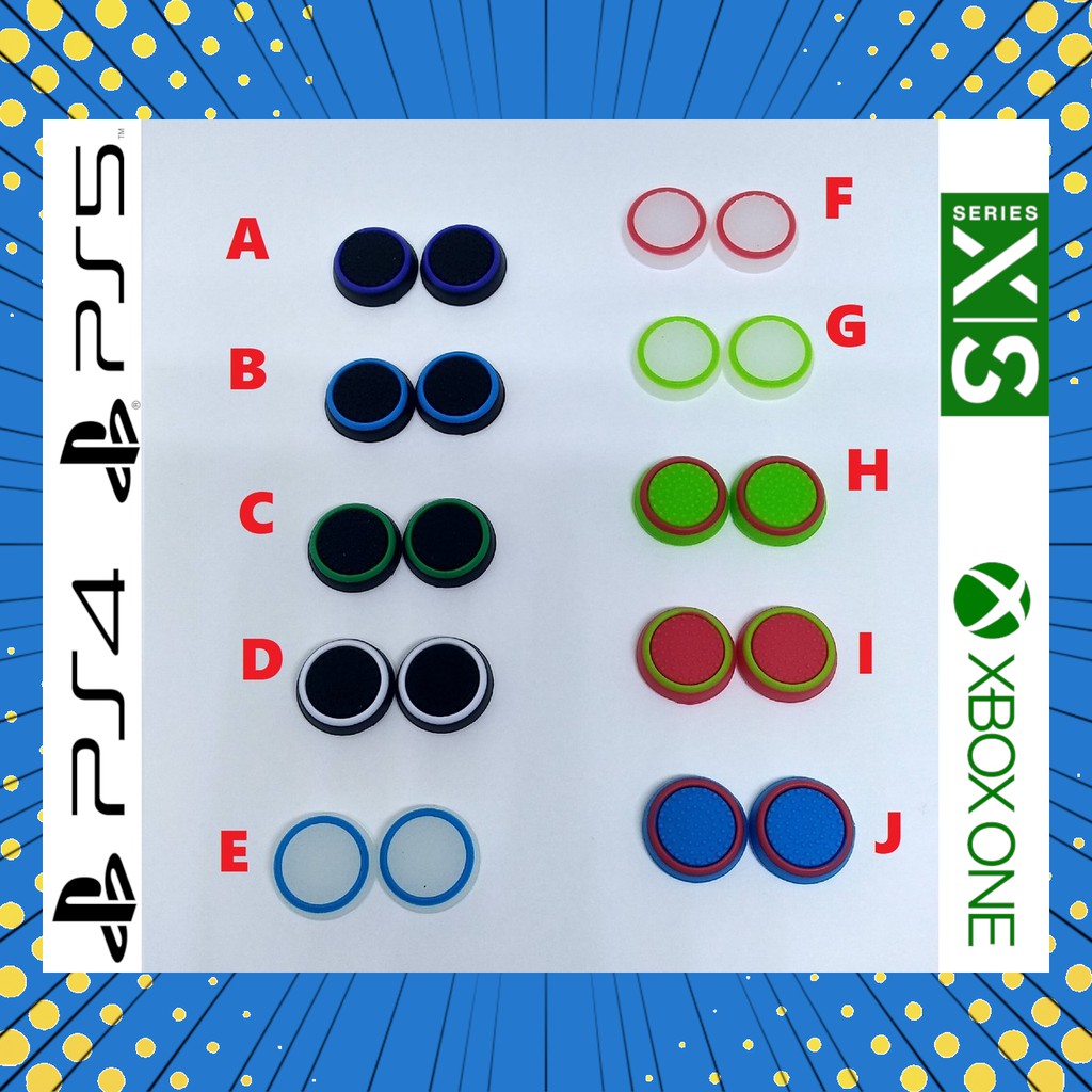 Par Grip Silicone Analógico Controle Ps4 Ps5 Xbox 360 Xbox One Series Nintendo Switch Pro Capa ...