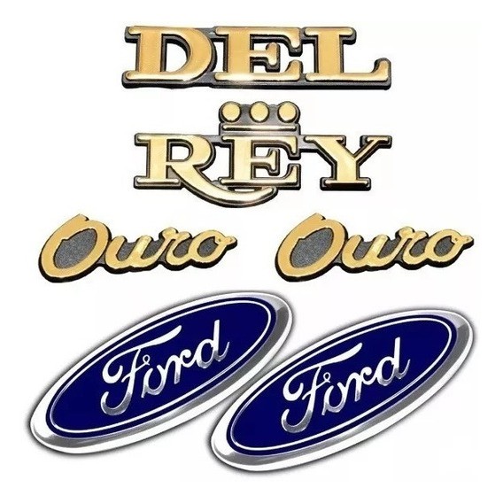 Emblema Ford Del Rey +ouro+grade+ Mala | Shopee Brasil