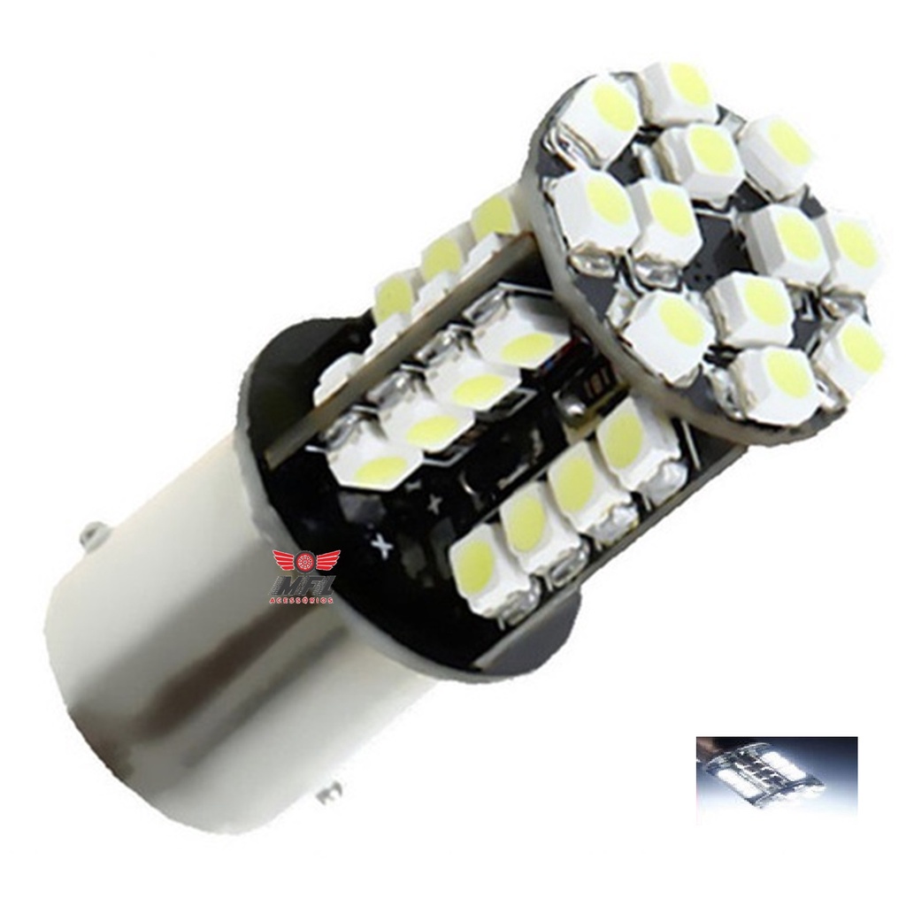 Kit 10 Lampada 44 Led Cambus Ba15s 1 Polo P21w 1156 1141 Branco 12v | Shopee Brasil