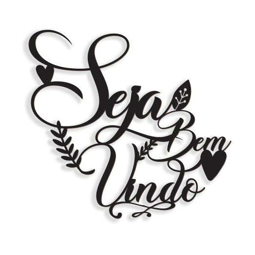 Seja Bem Vindo 33x31cm Lettering Aplique em Madeira MDF Parede | Shopee ...