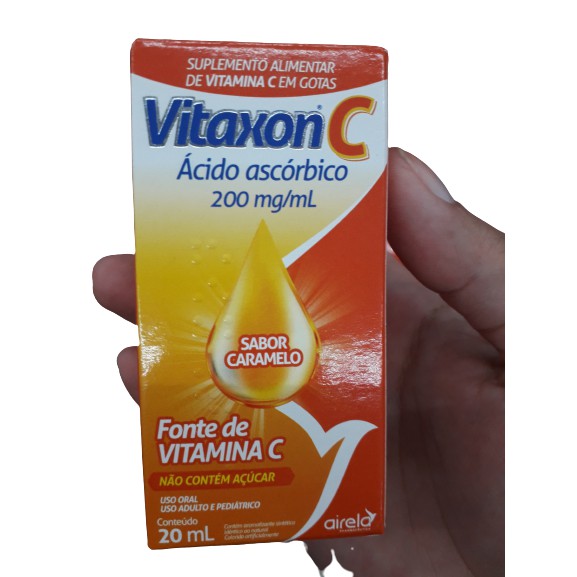 Vitamina C 20ml em gotas vitaxon 200mg/ml / acido ascórbico/ Airela ...