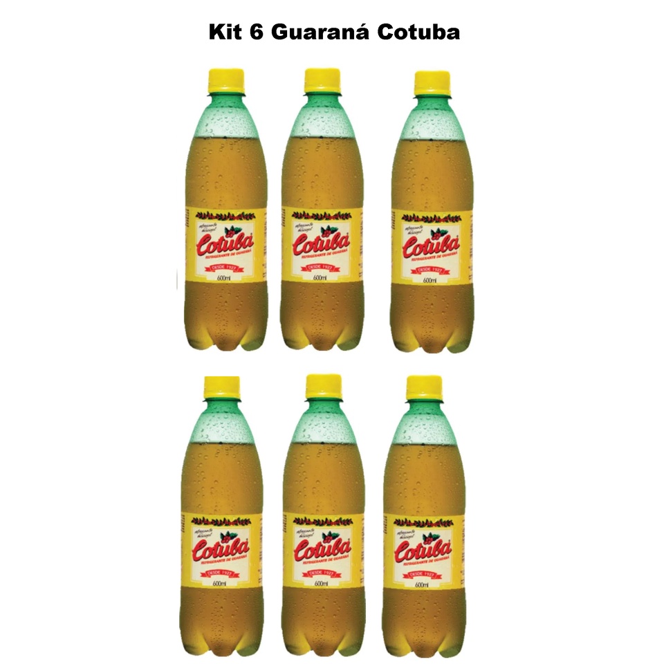 Guaraná Cotuba 600ml Kit Com 6 Und. Refrigerante Gaseificado | Shopee ...