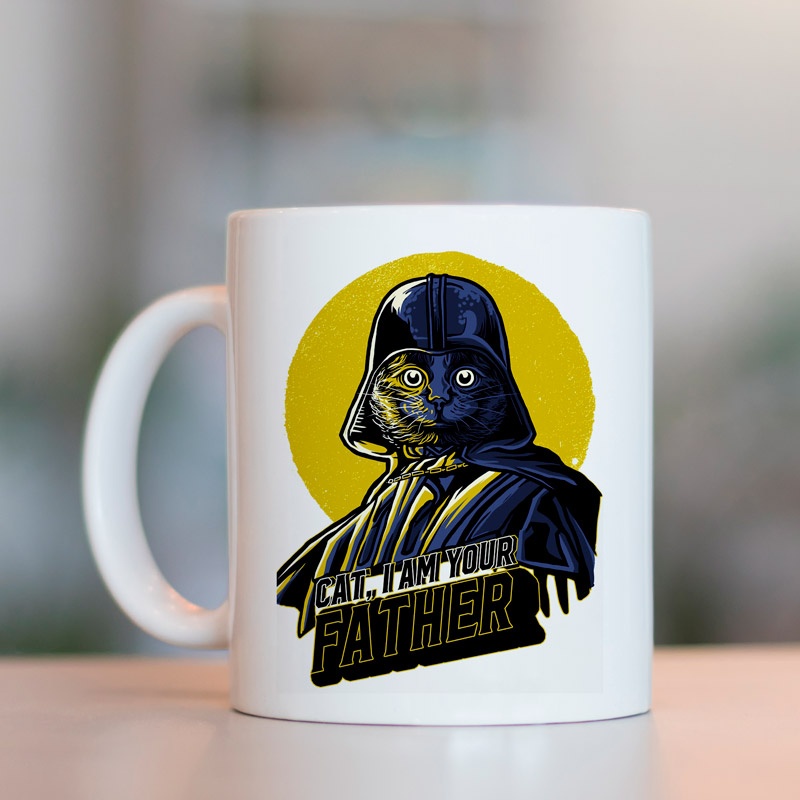 Caneca Cat Your Father | Shopee Brasil