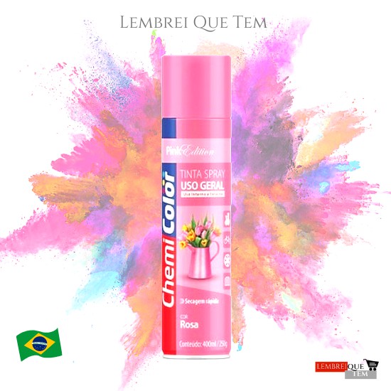 Tinta Spray CHEMICOLOR 400ML - ROSA - pintura | Shopee Brasil