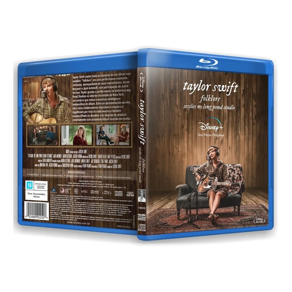 Blu-ray + DVD Taylor Swift - Folklore: Sessões No Long Pond Studio ...