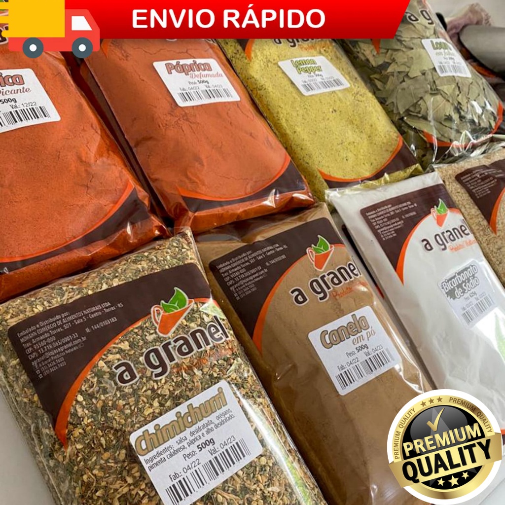 Temperos, Condimentos e Especiarias 500g Embalagem Econômica | Shopee ...