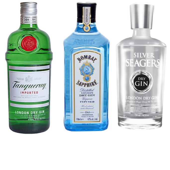 Kit Gin Tanqueray + Silver Seagers + Bombay 750ml Cada | Shopee Brasil