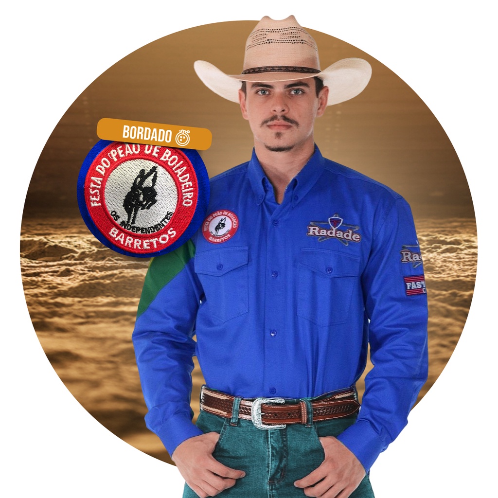 Camisa country radade manga longa rodeio cowboy masculina | Shopee Brasil