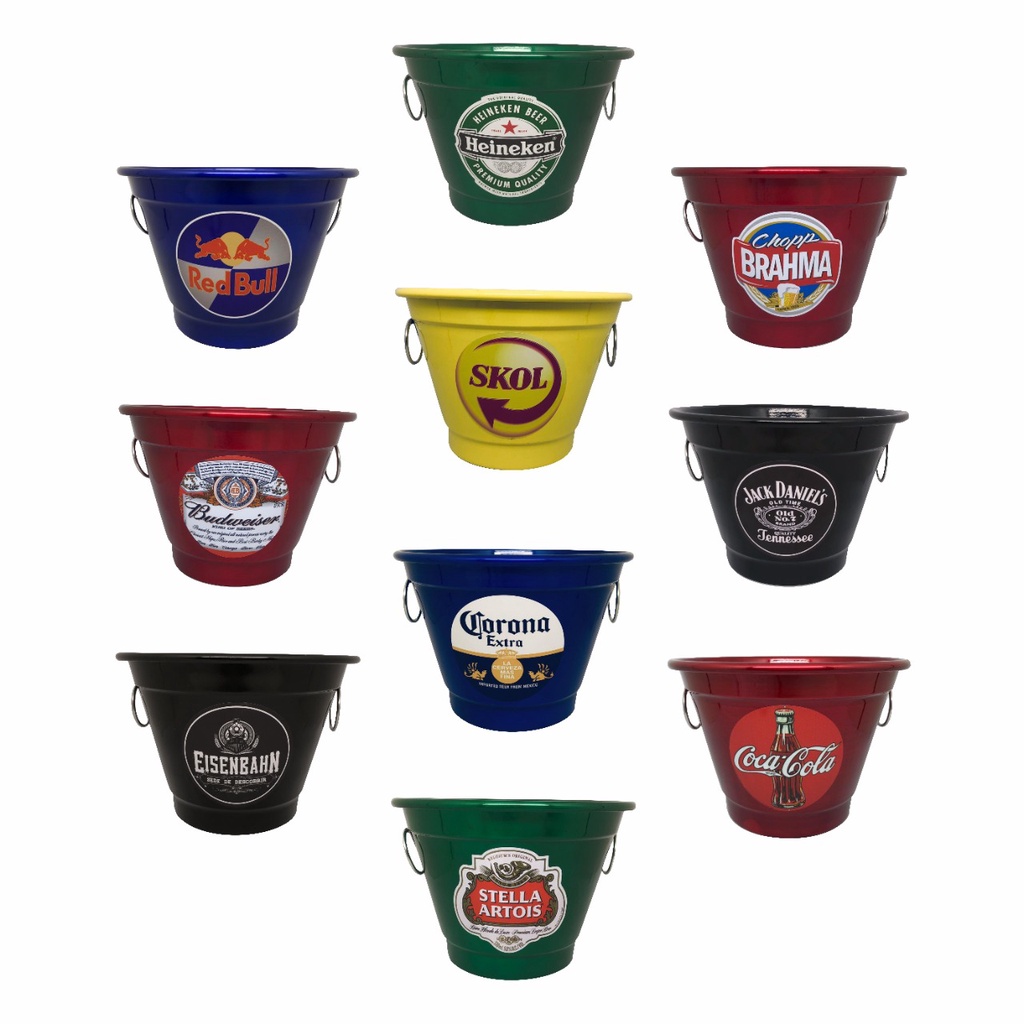 Balde de Aluminio Para Gelo Cerveja 6 Litros Personalizado | Shopee Brasil