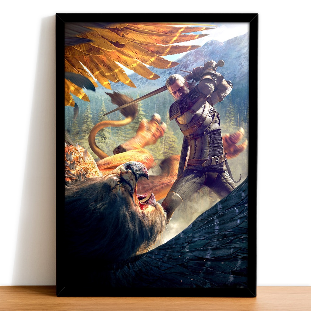 QUADRO GAME THE WITCHER 3 A4 (24x33 cm - Com vidro) | Shopee Brasil