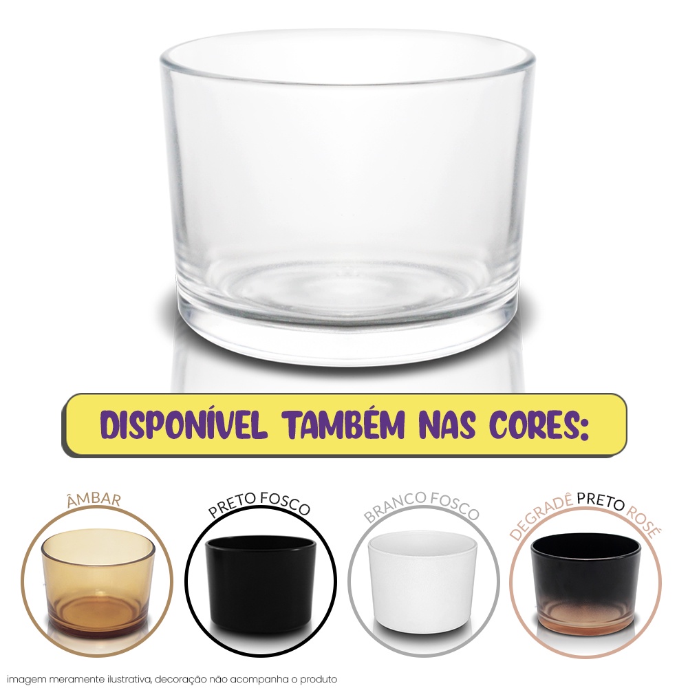 Potes de Vidro para Velas Várias Cores 156ml | Shopee Brasil
