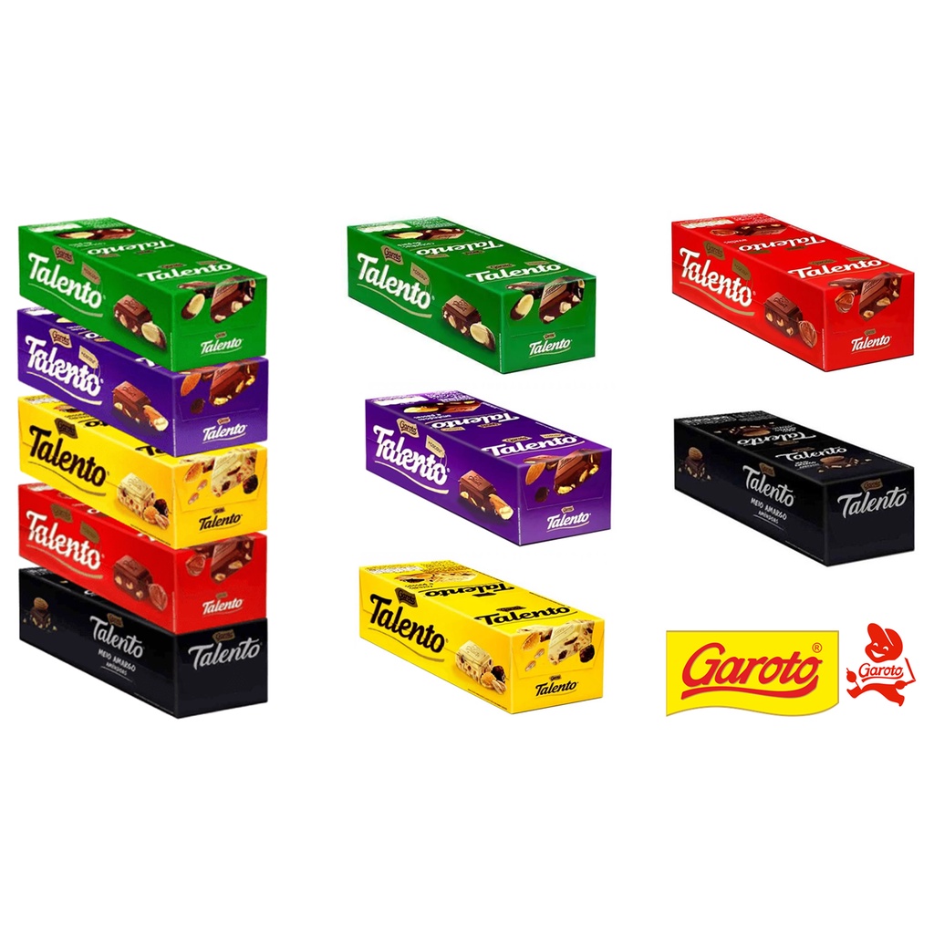 Chocolate Talento Mini Garoto - Caixa 15 Uni De 25g | Shopee Brasil
